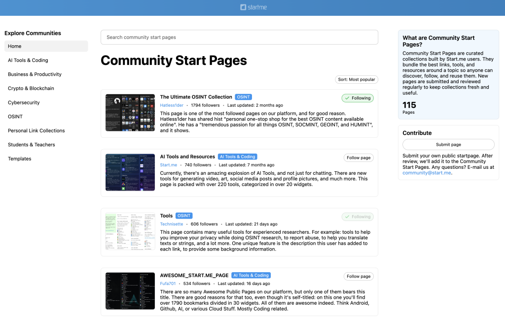 New Logo & Community Start Pages, RSS improvements, and more! - Start ...